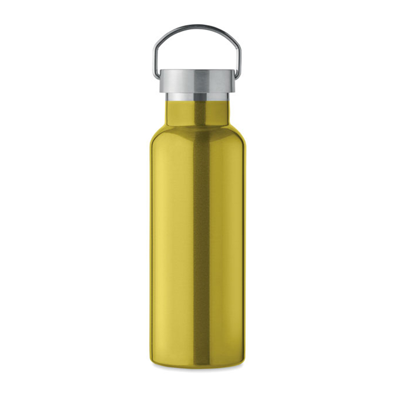 RVS fles dubbelwandig met logo - Greengiving.nl