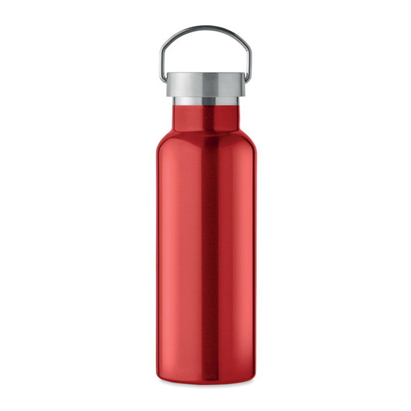 RVS fles dubbelwandig met logo - Greengiving.nl