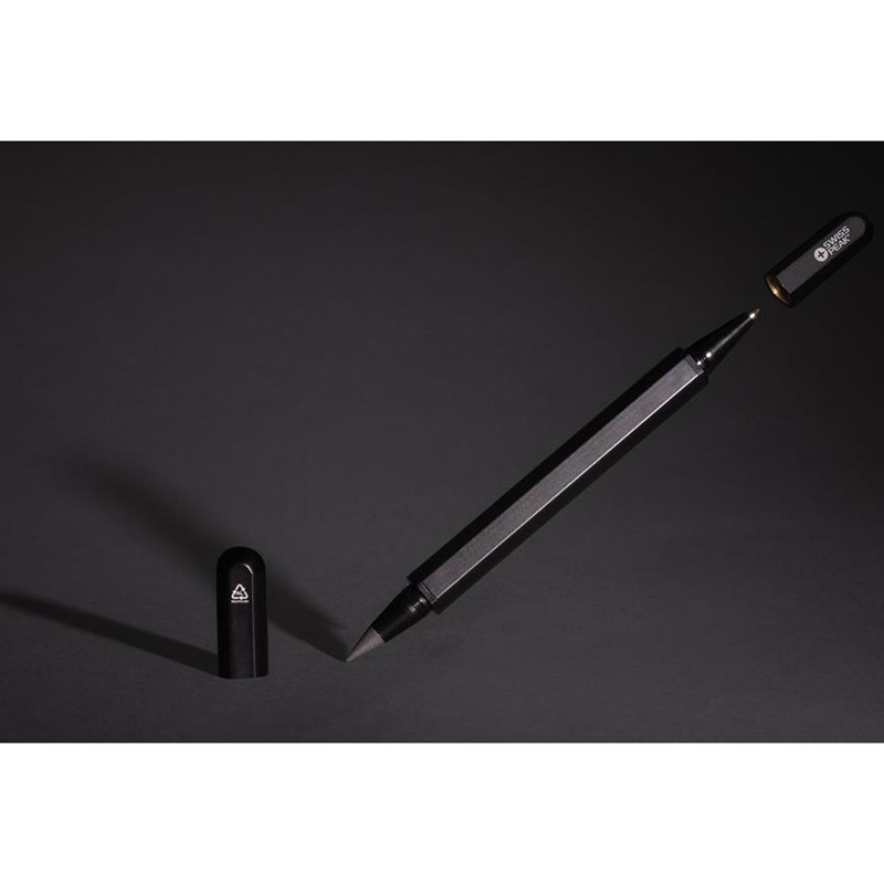 Duo pen gerecycled aluminium - Greengiving.nl